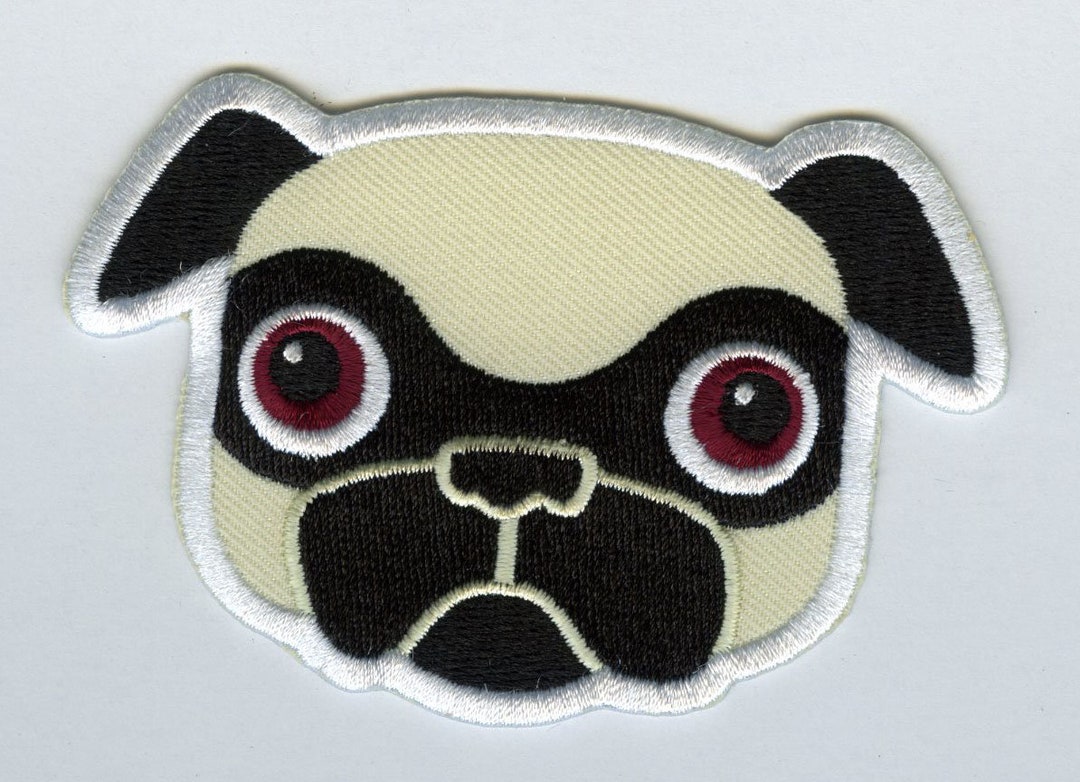 Tricky (version 1) Fawn Pug Patch - Etsy