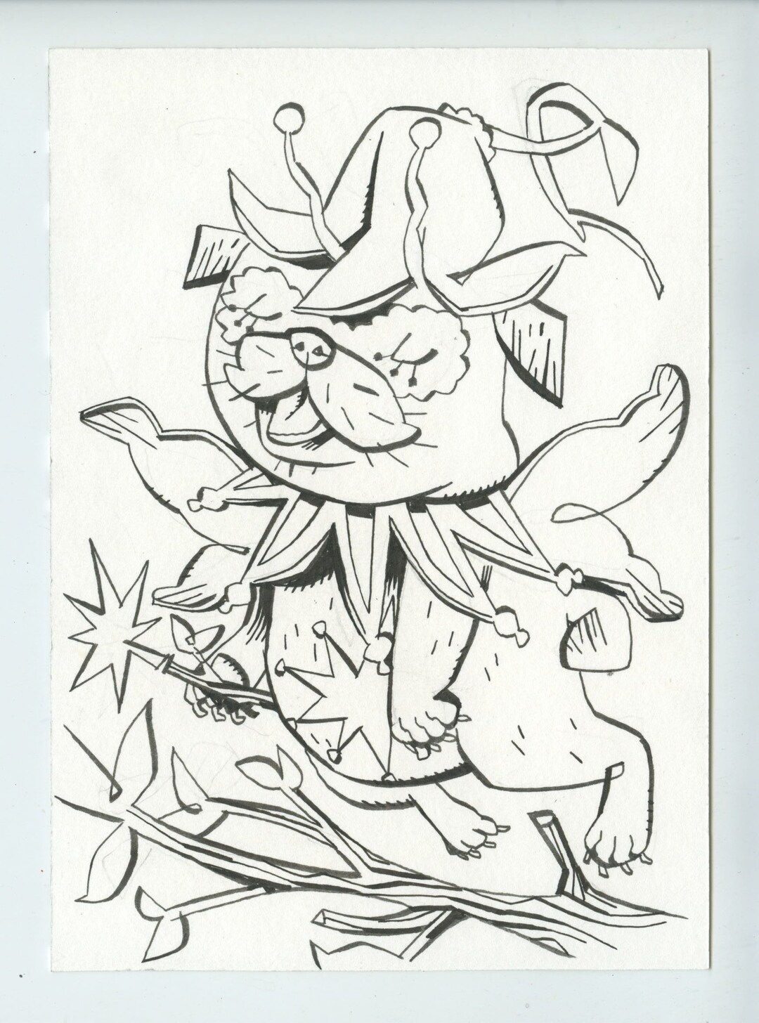 Pug Fairy – Ink Drawing - Etsy