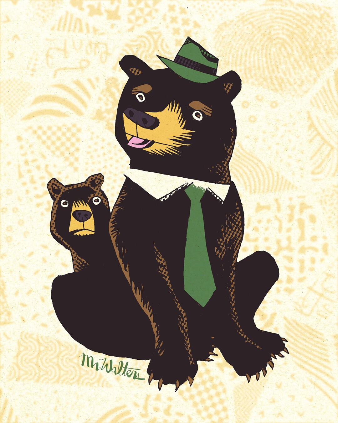 Boo Boo and Yogi– Art Print - Etsy