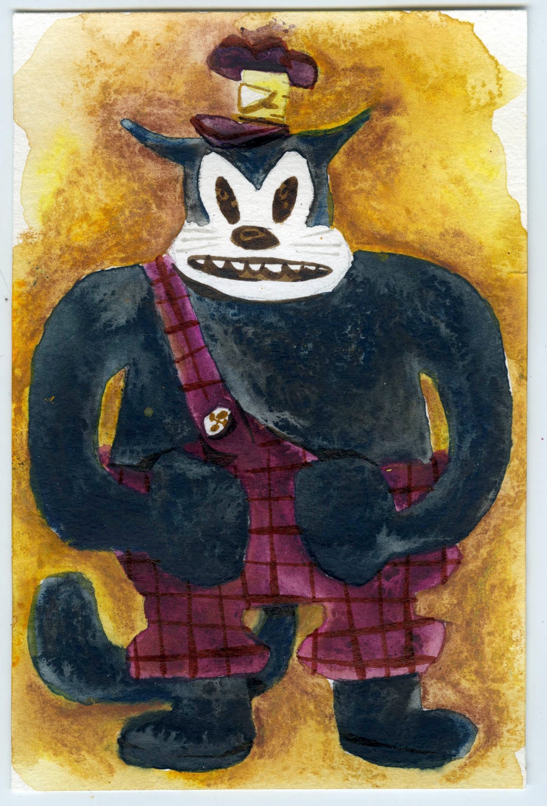 Pete From Steamboat Willie Original Artwork - Etsy