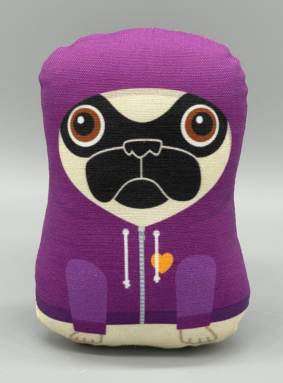 Purple Hooded Sweatshirt - Small Pug Plush - Etsy