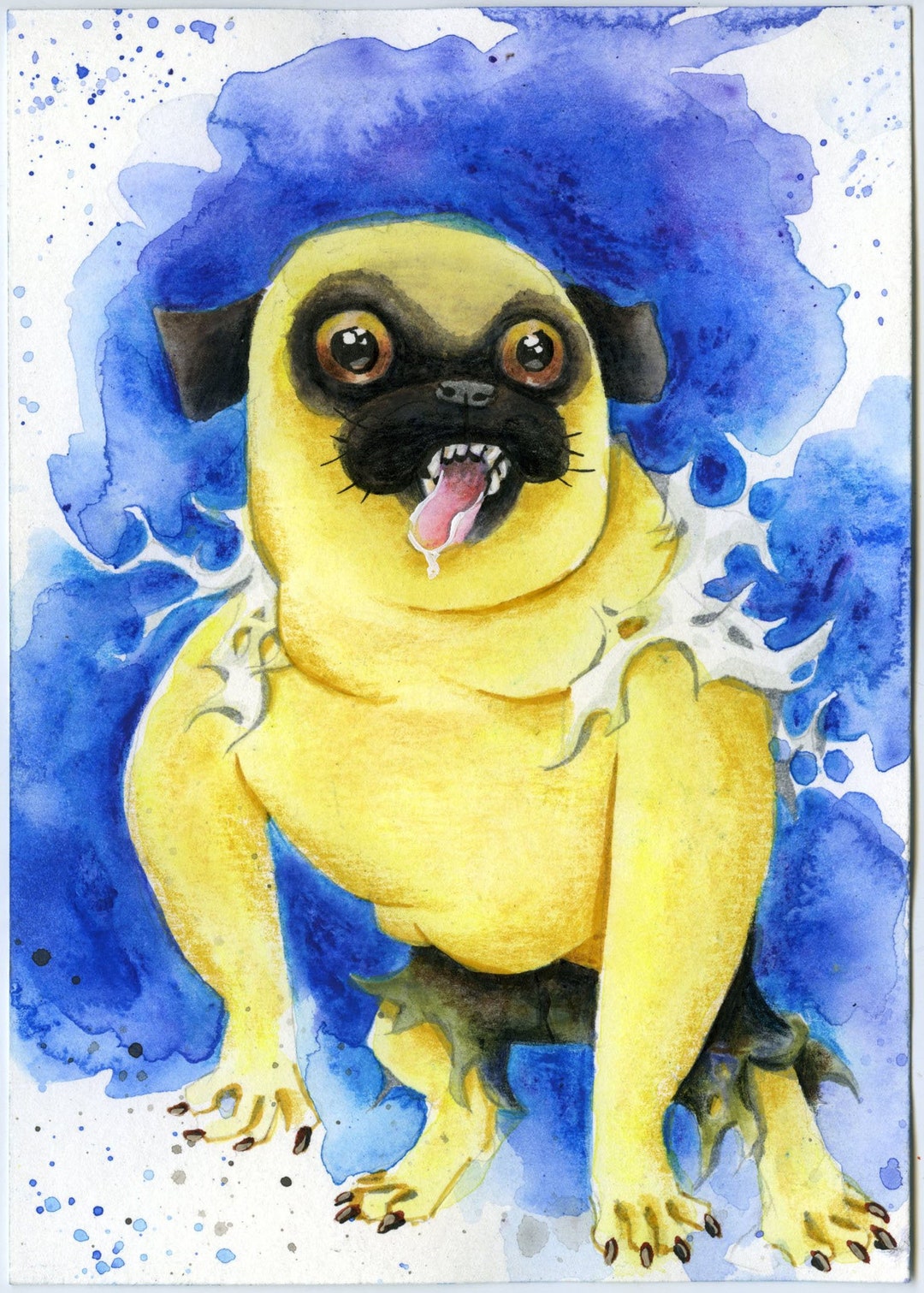 Werepug Mab's Drawlloween Club Piece - Etsy