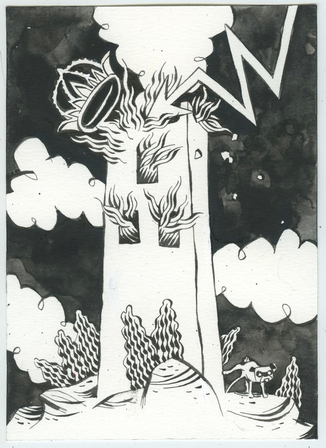 The Tower – Ink Drawing - Etsy