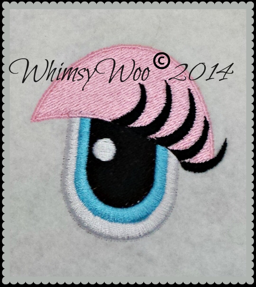 Whimsywoo Girly Lashers Eye Embroidery File - Etsy