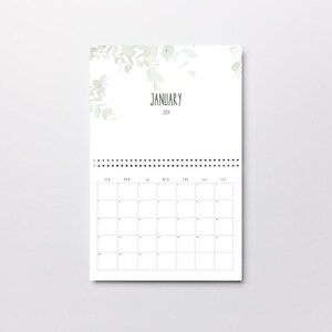 2024 Eucalyptus Wall Calendar Template - Etsy