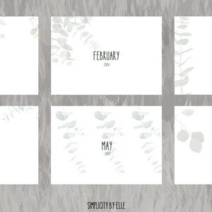 2024 Eucalyptus Wall Calendar Template - Etsy