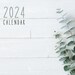 2024 Eucalyptus Wall Calendar Template - Etsy