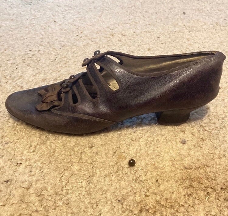 Victorian Antique 1880s Fashion Brown Leather Ladies Shoes - Etsy