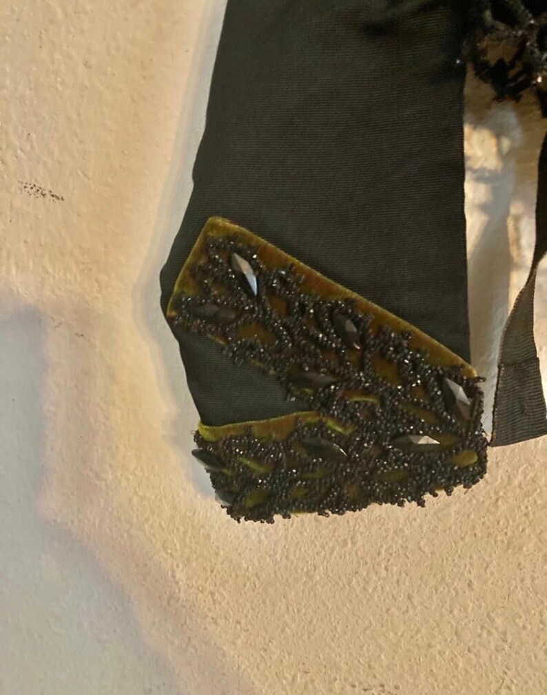 Antique Victorian 1900s Leg O Mutton Black Green Bodice - Etsy