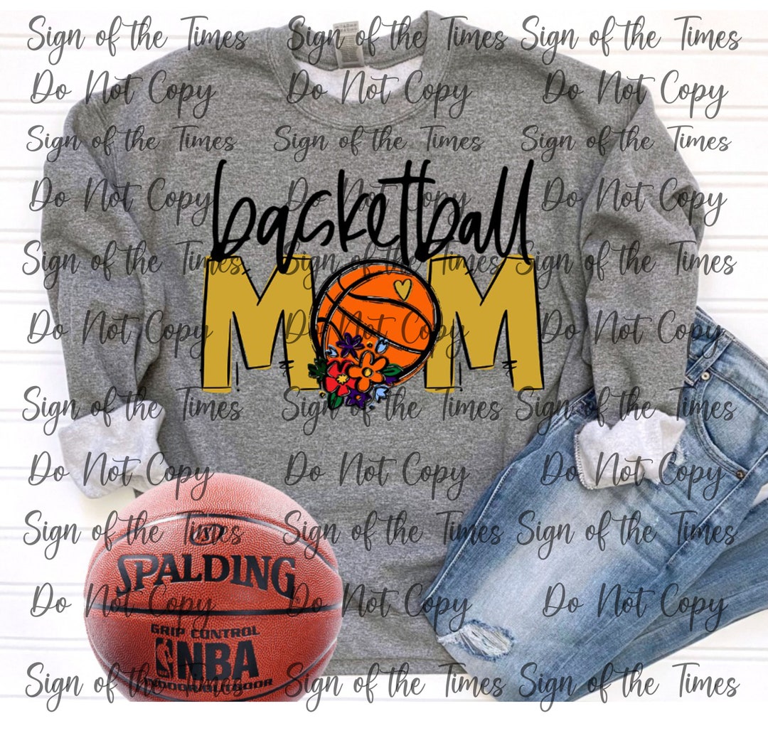 DTF Transfer Basketball Mom With Flowers DTF 2412SGD - Etsy