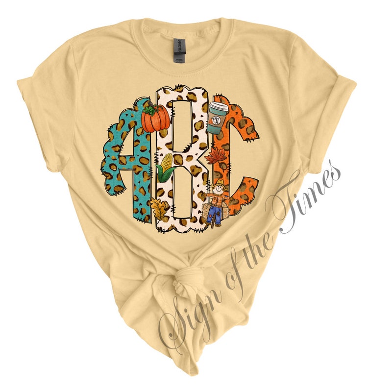 Fall Iron on Monograms - Etsy