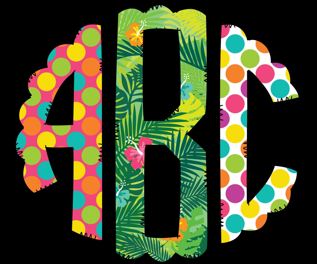 DTF Transfer Island Summer Monogram #050823dd - Etsy