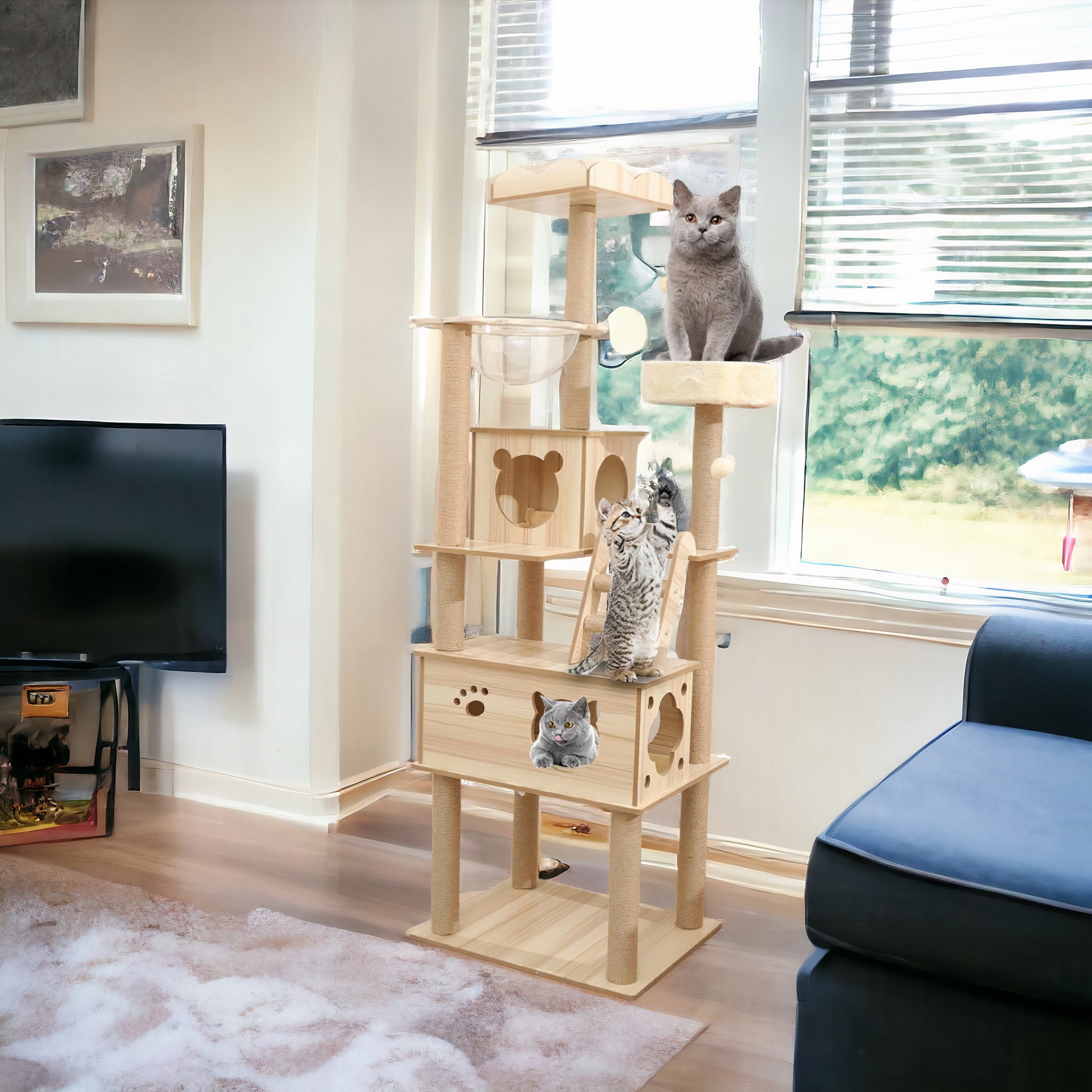 Cat Scratching Tower Cat Scratching Post Cat Toy Cat Tower Pet Toys ...