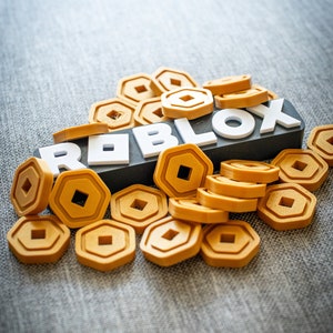 Robux With Roblox Sign!! Video Games Logo, 3d Printed, Roblox Gift ...