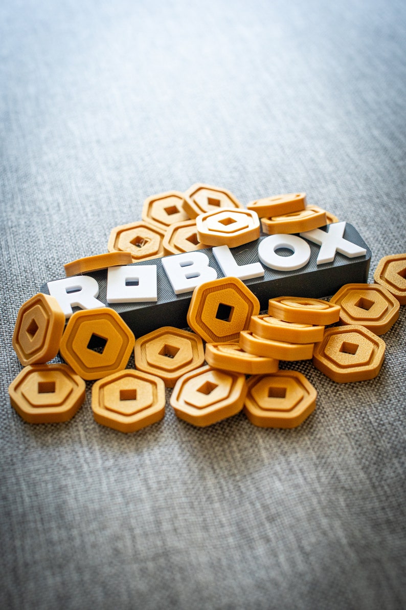 Robux With Roblox Sign Video Games Logo, 3d Printed, Roblox Gift Ideas ...
