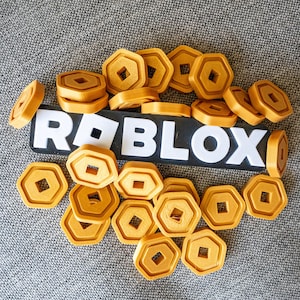 Robux With Roblox Sign Video Games Logo, 3d Printed, Roblox Gift Ideas ...