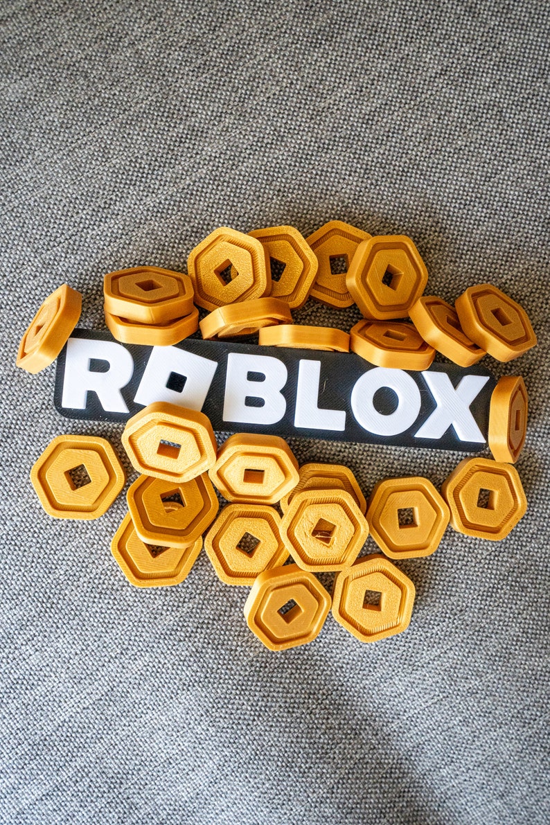 Robux With Roblox Sign Video Games Logo, 3d Printed, Roblox Gift Ideas ...