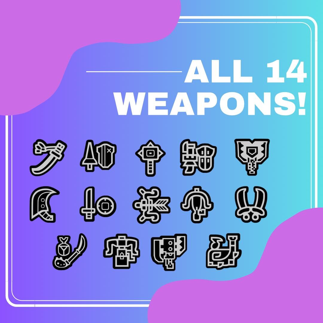 Monster Hunter Weapon Decal: 4 Inch - Etsy