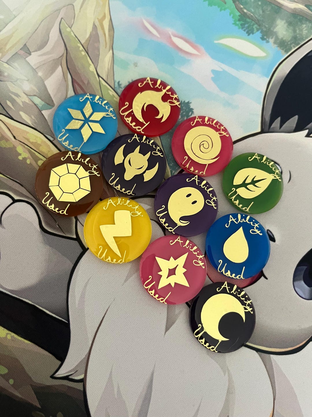 Pokemon Type Ability Markers (set of 4) - Etsy