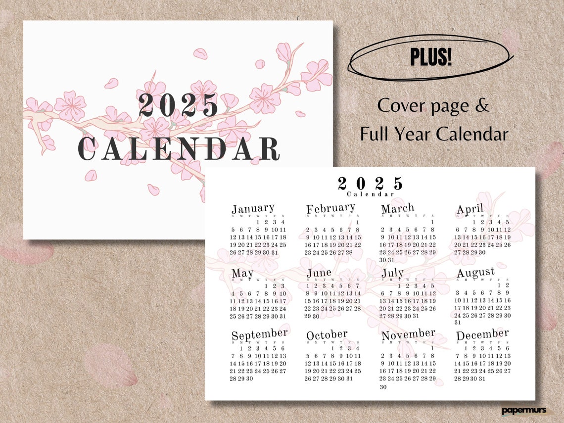 Printable Ikigai Calendar 2025 Monthly Planner 2025 A4 Landscape Sunday ...