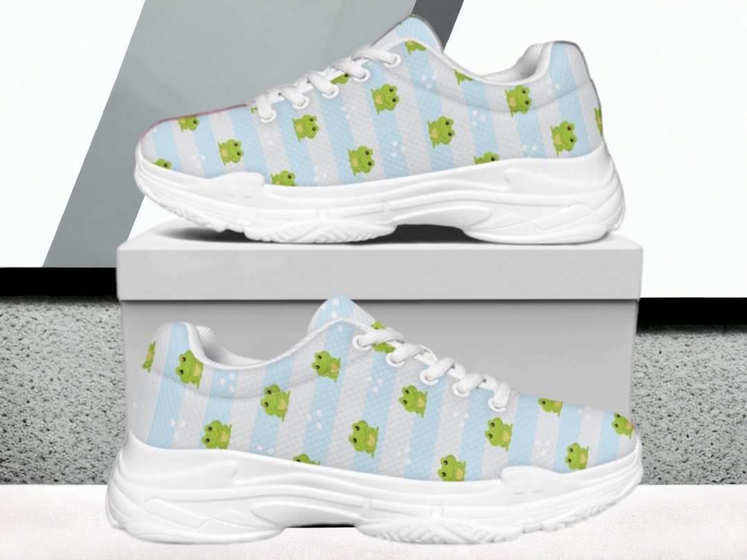 Cute Frogs Custom Printed Modern Walking Shoes With Supportive Insoles ...