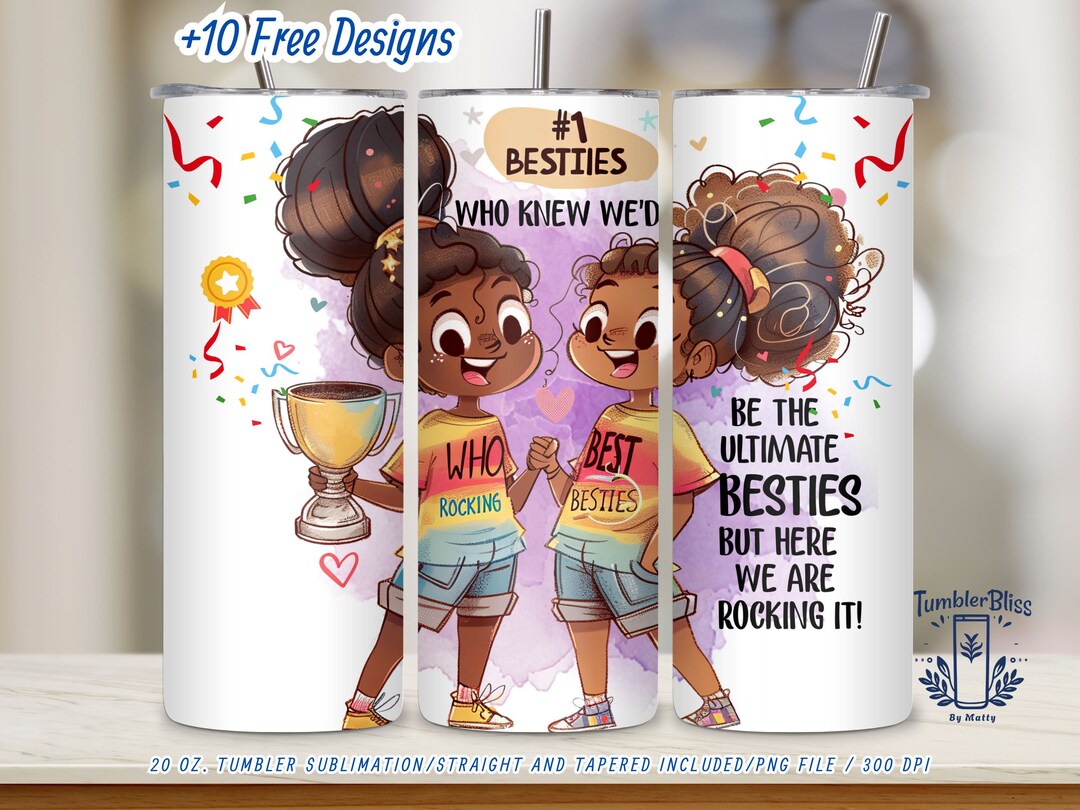 No.1 Besties Who Knew We'd Be the Ultimate Besties 20 Oz Skinny Tumbler ...