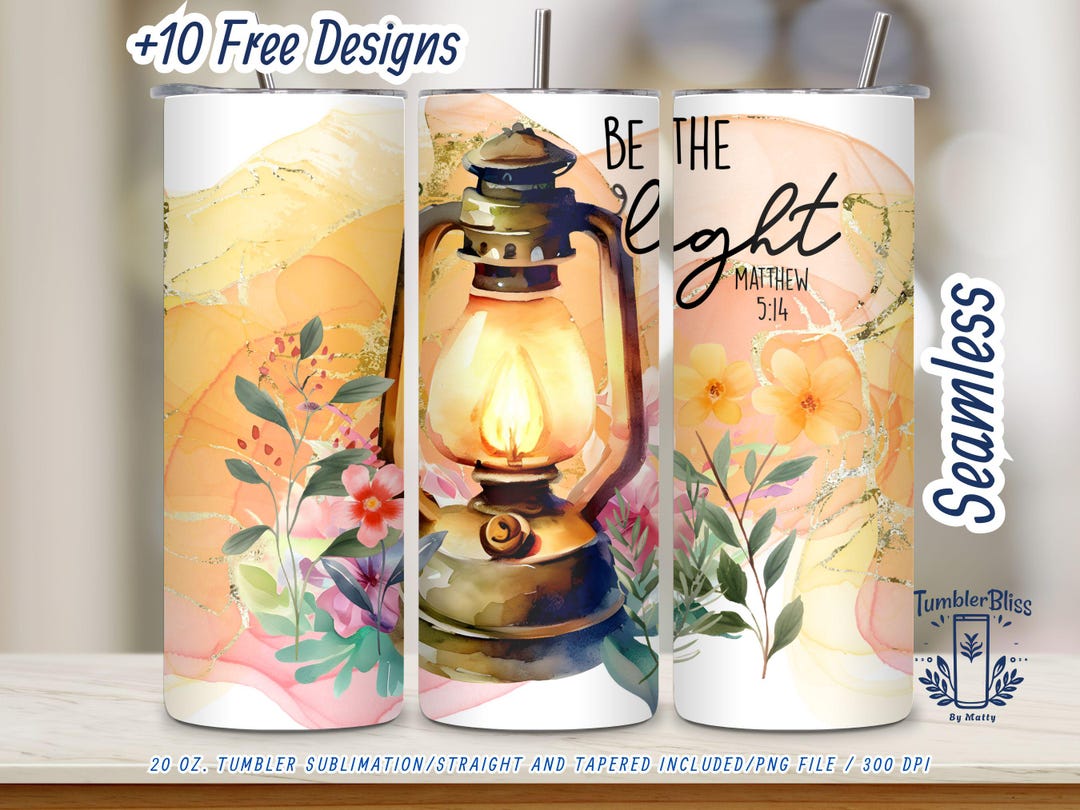 Christian Lantern Floral 20oz Tumbler Wrap (PNG Digital Download) - Etsy
