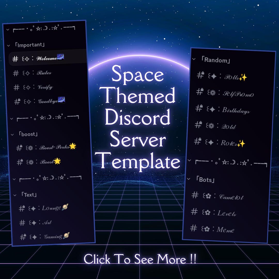 Space Themed Discord Server Template | Discord | Twitch | Youtube ...
