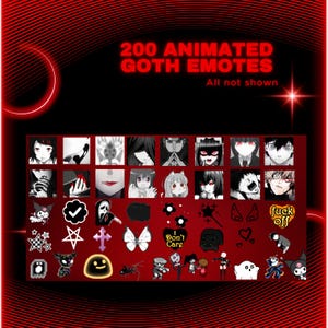 200 Goth Animated Emotes Discord Twitch - Etsy