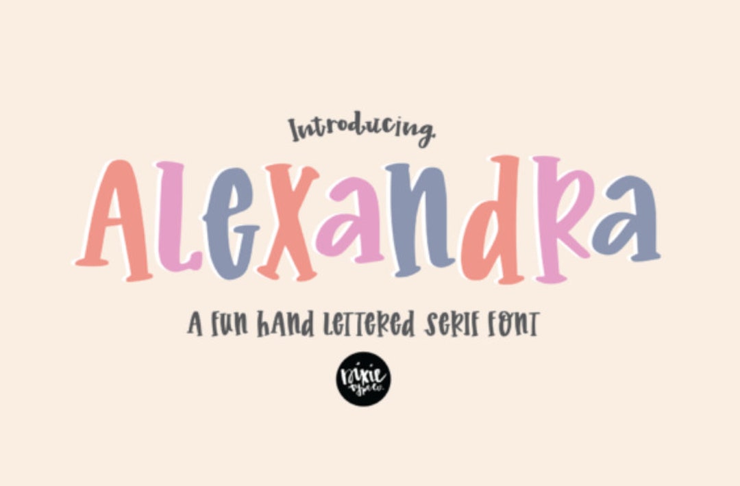 Alexandra Font, Script Font, Handwritten Font, Cursive Font, Signature ...