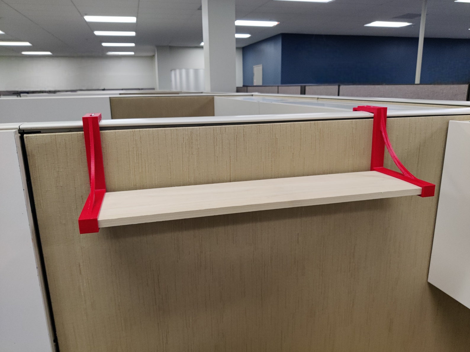 Adjustable Over the Wall Cubicle Shelf Brackets, PLA Plastic [brackets ...