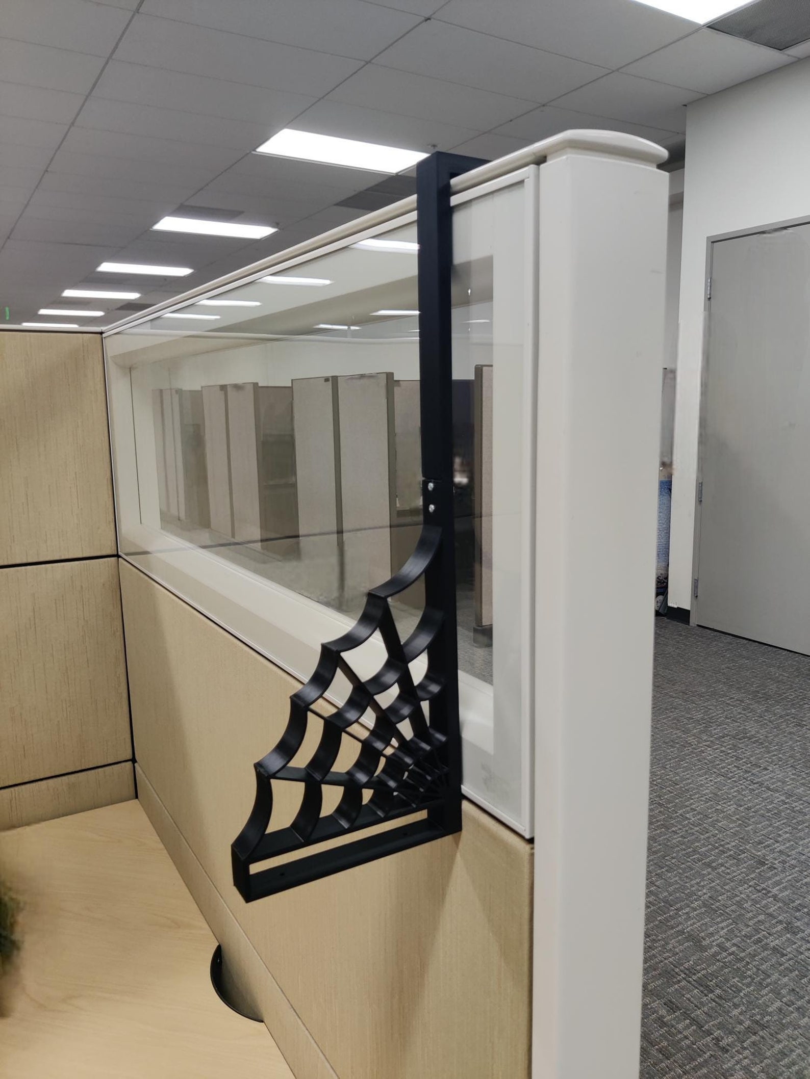 Set of 2 1"x6" Board Extended Length Over the Cubicle Wall Web Shelf ...