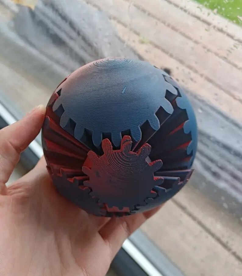 4" Gear Sphere Fidget Toy - Etsy