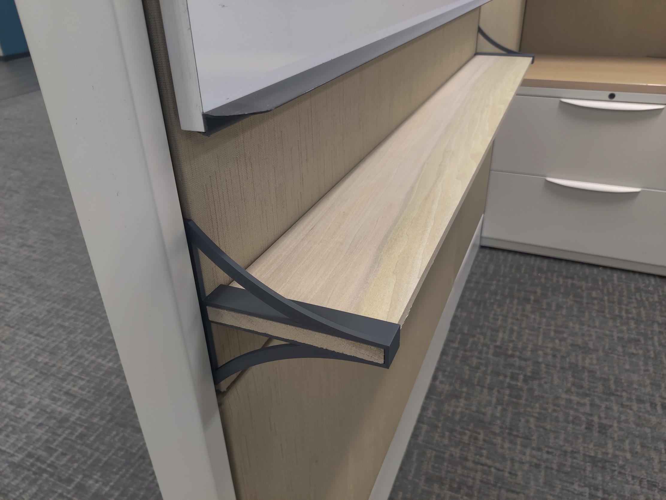 Shelf Brackets for Haworth COMPOSE Cubicle Walls, 6" Depth [brackets ...