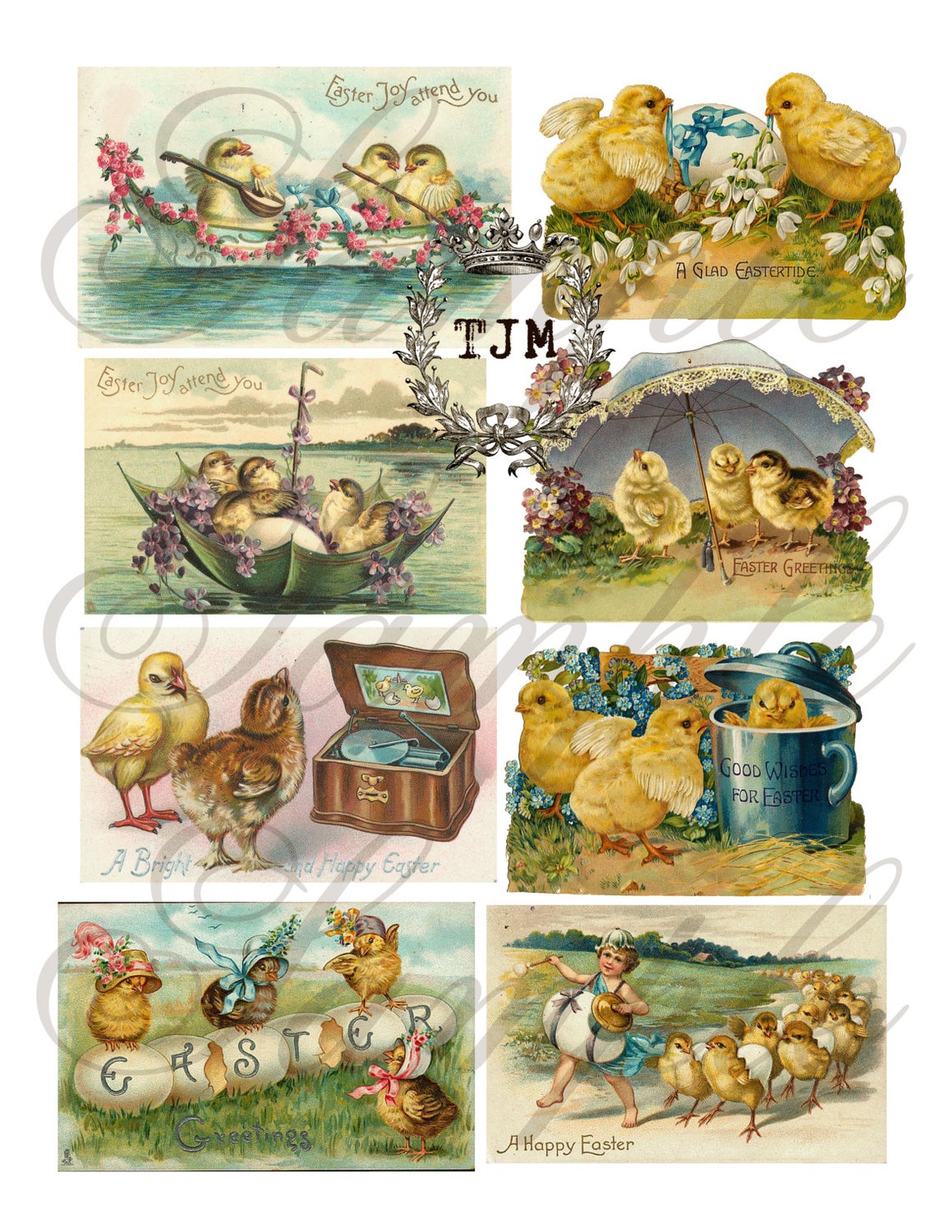Cute Chicks Collage Sheet--instant Download - Etsy