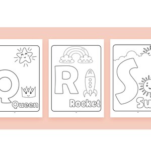 Printable Alphabet Coloring Pages for Kids Educational Activity ABC ...