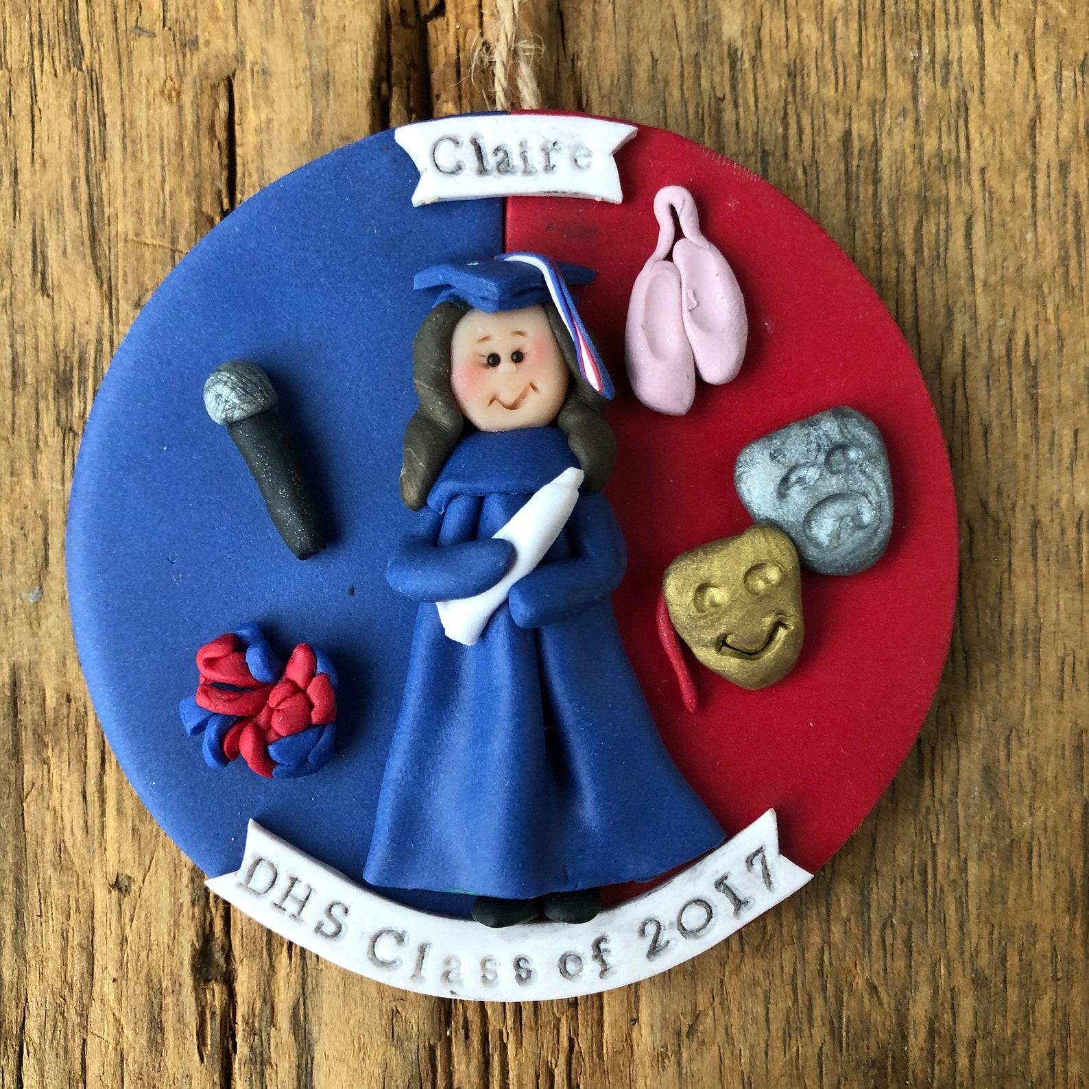 1 Person Graduate Clay Graduation Ornament Gift | Etsy