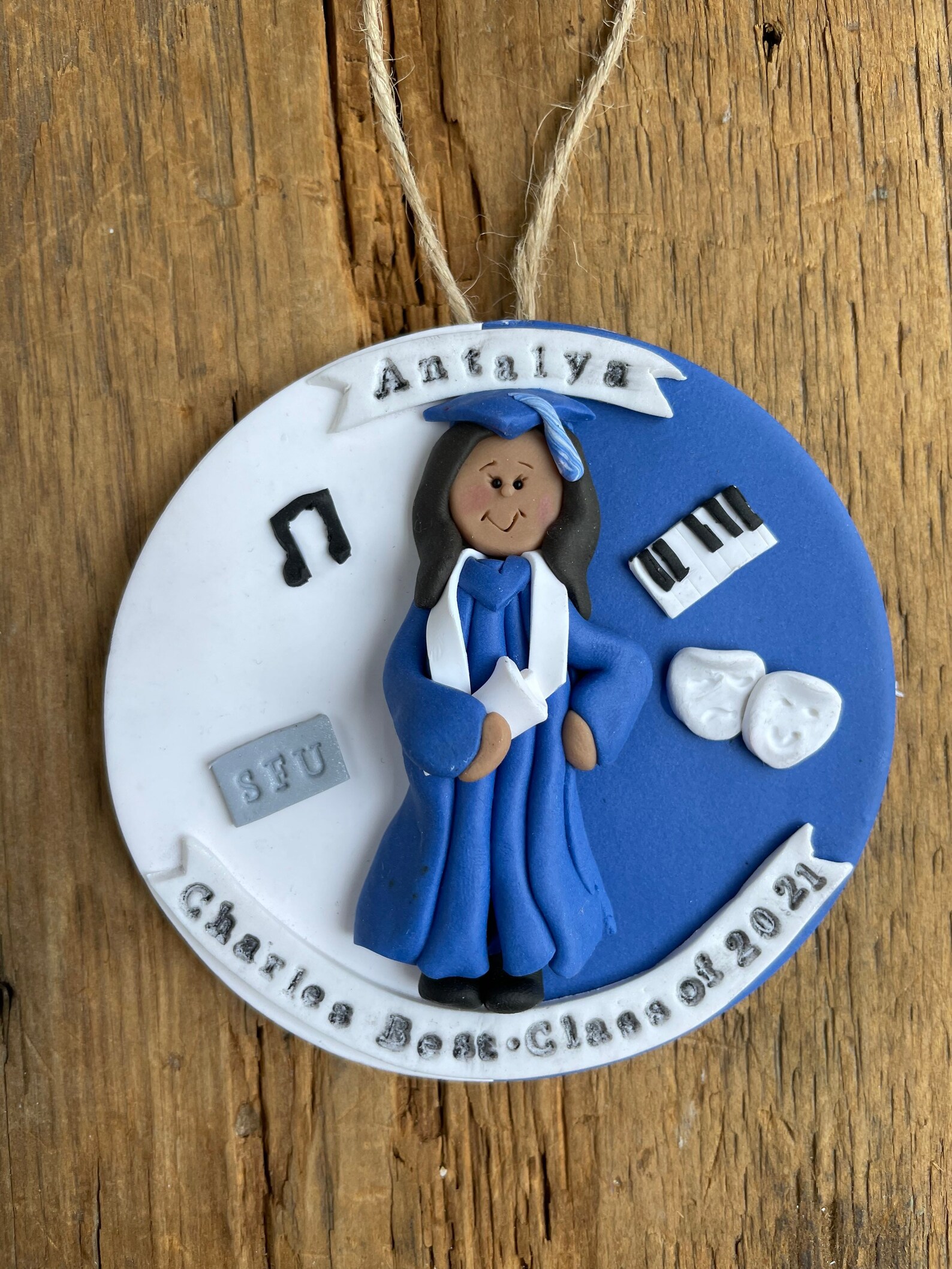 1 Person Graduate Clay Graduation Ornament Gift - Etsy