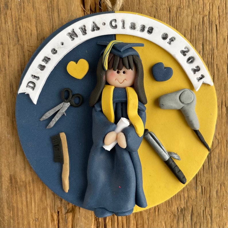 1 Person Graduate Clay Graduation Ornament Gift - Etsy