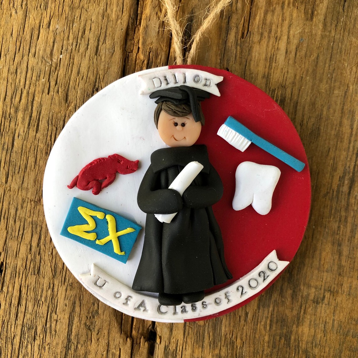 1 Person Graduate Clay Graduation Ornament Gift | Etsy