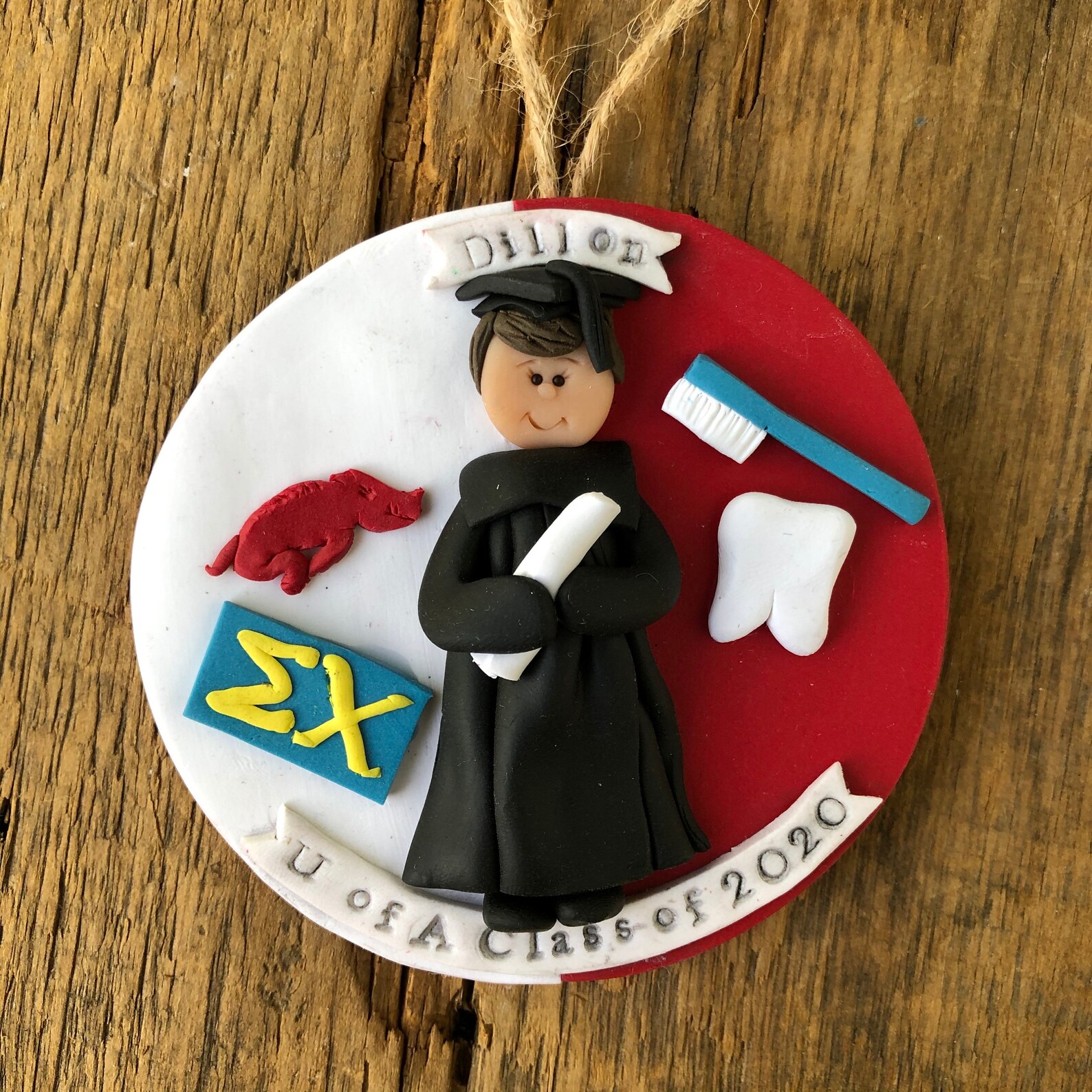 1 Person Graduate Clay Graduation Ornament Gift | Etsy