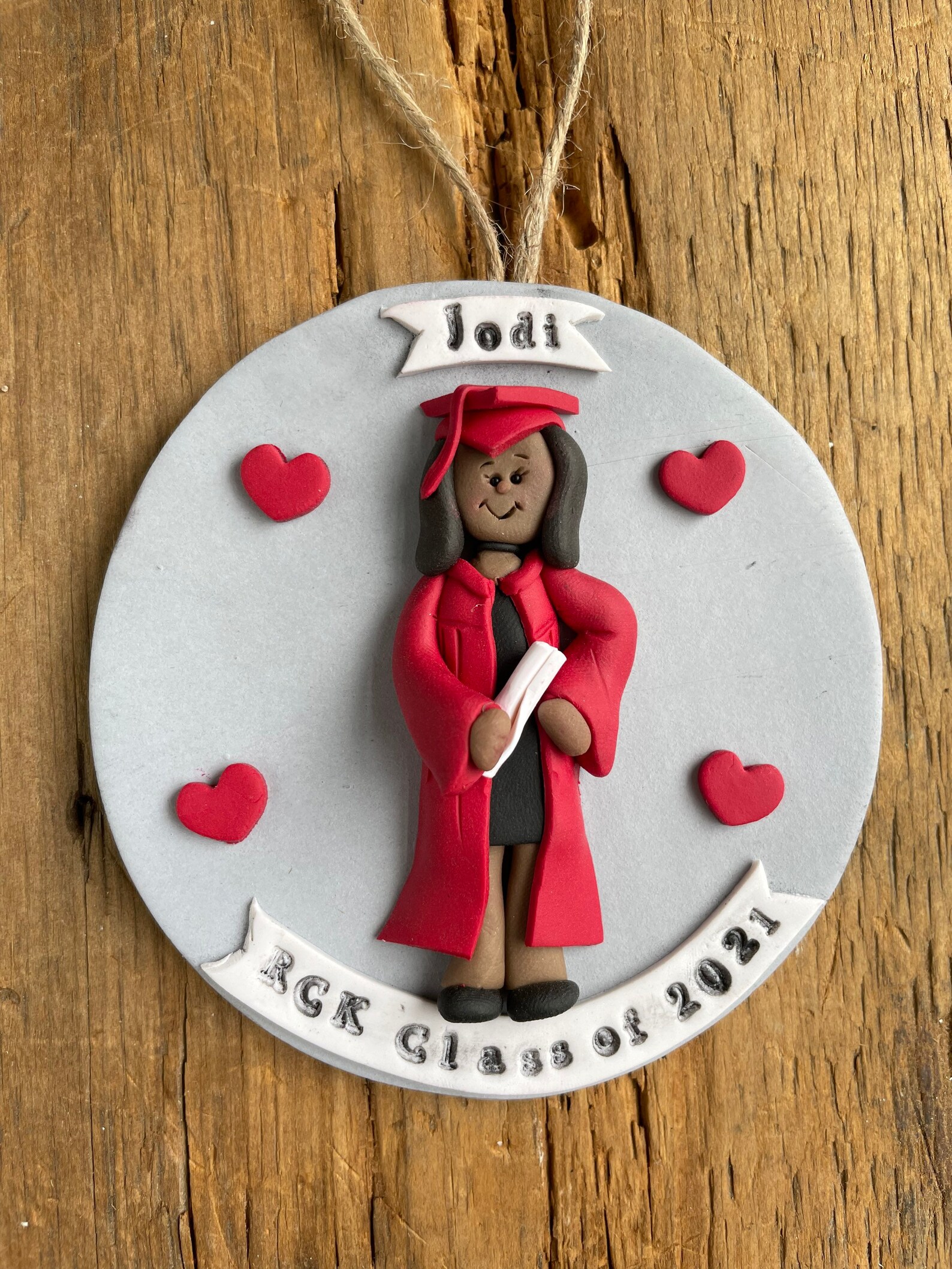 1 Person Graduate Clay Graduation Ornament Gift - Etsy