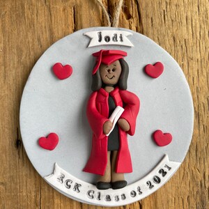 1 Person Graduate Clay Graduation Ornament Gift - Etsy
