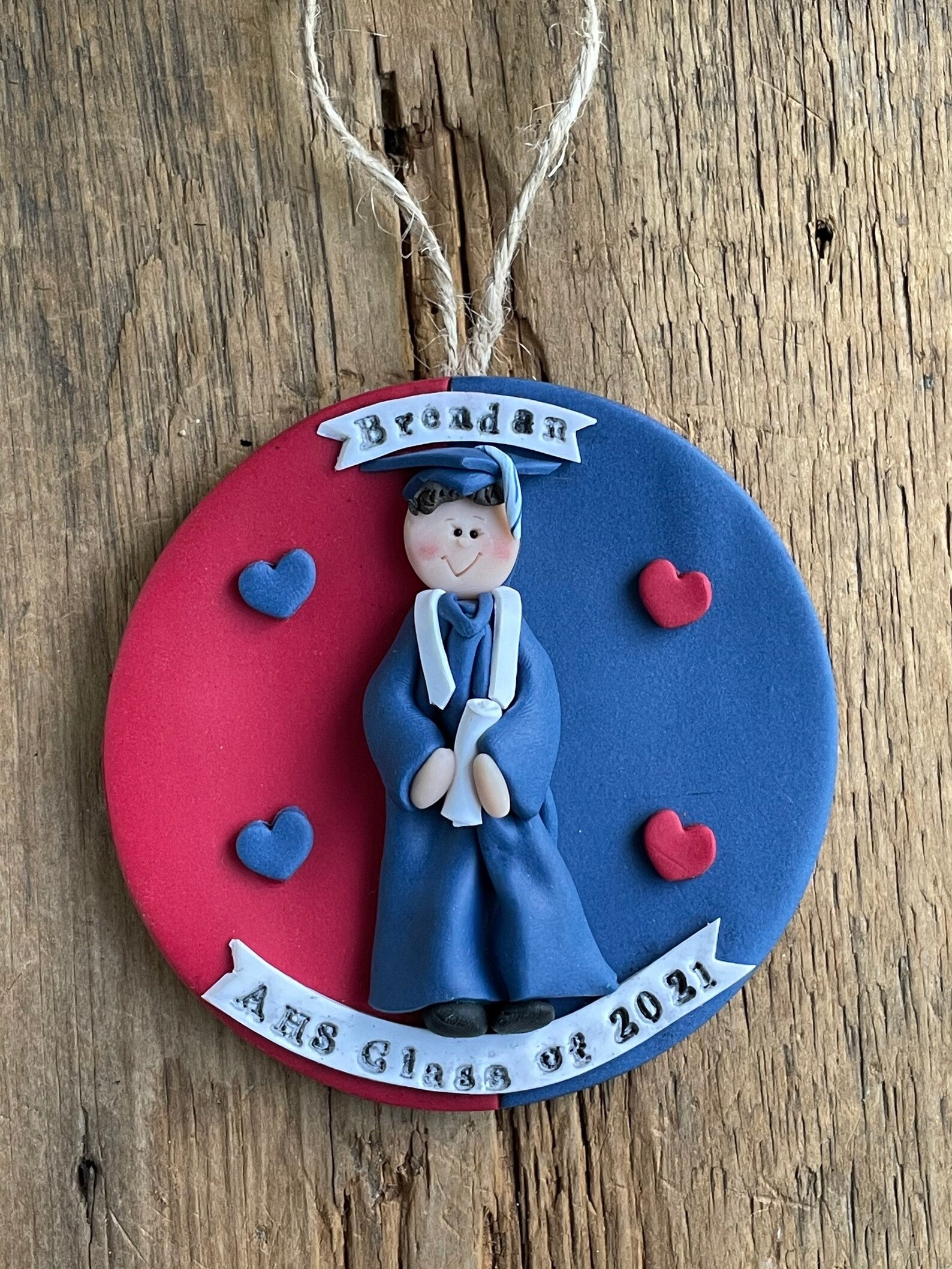1 Person Graduate Clay Graduation Ornament Gift - Etsy