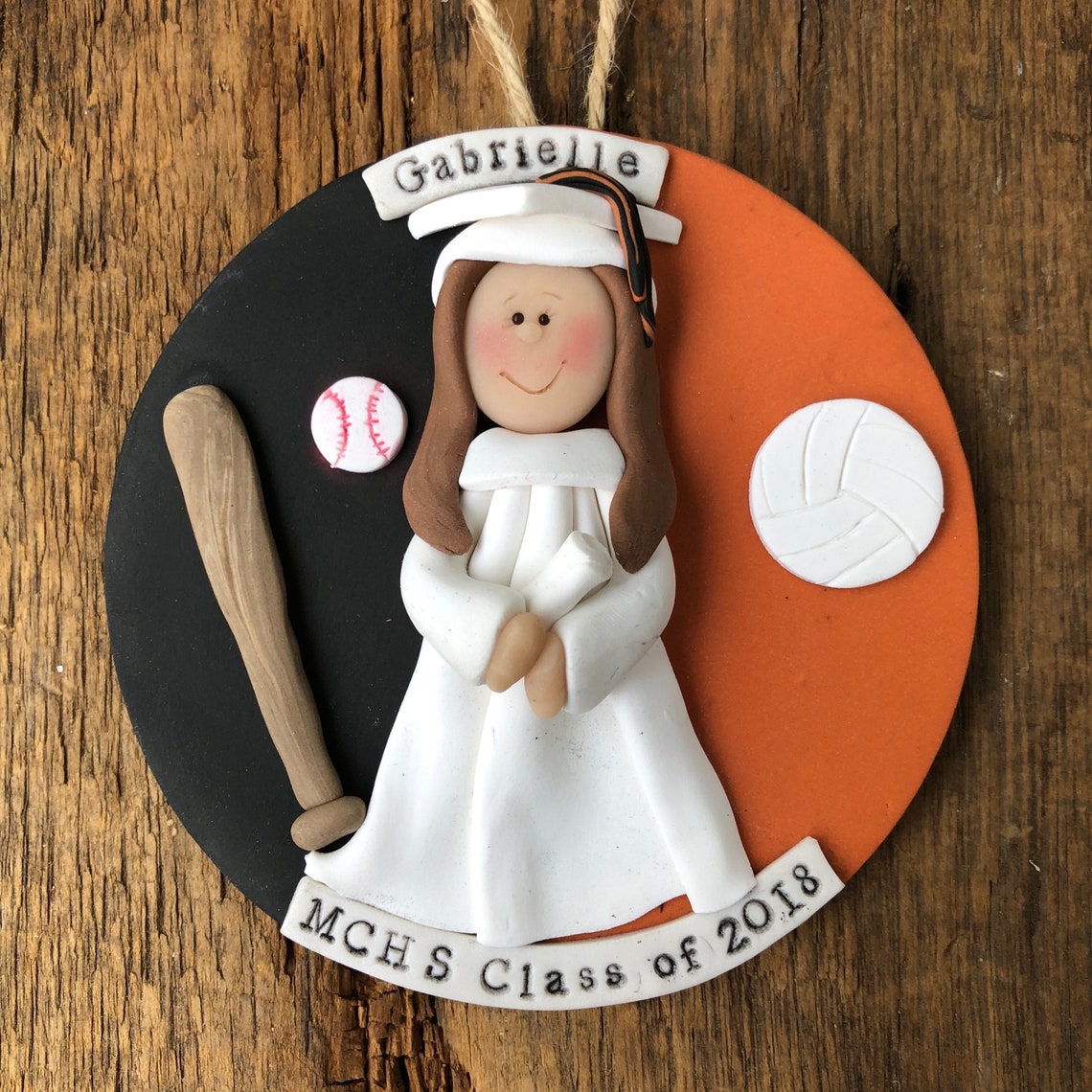 1 Person Graduate Clay Graduation Ornament Gift | Etsy