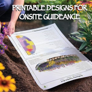 Pollinator Garden Bed Template - Semicircle (8m X 3m - Drawn to Scale ...