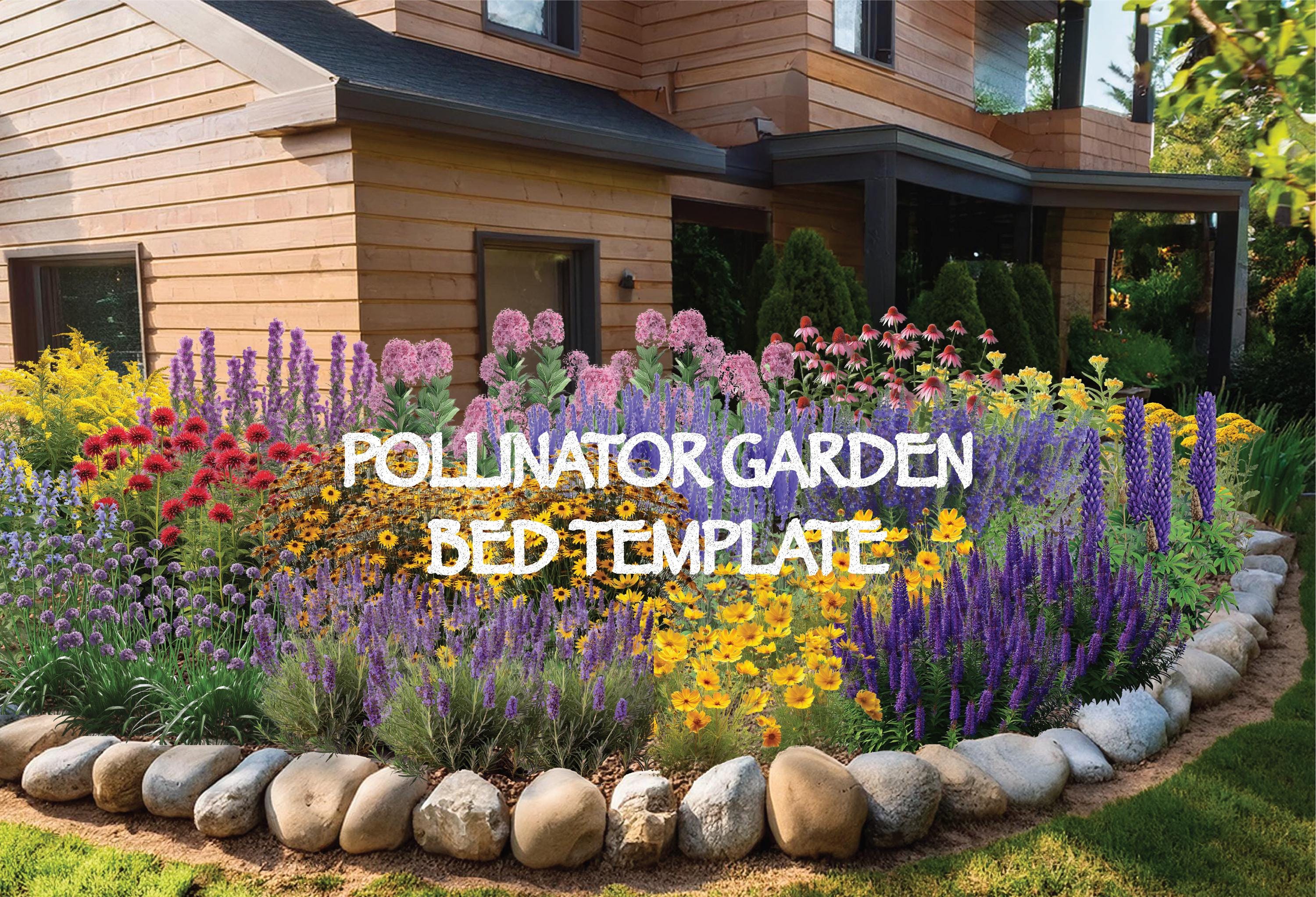 Pollinator Garden Bed Template - Semicircle (8m X 3m - Drawn to Scale ...