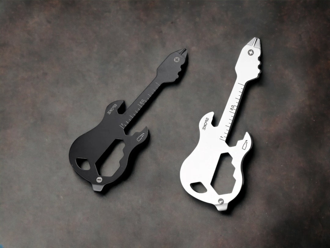 EDC Guitar Shaped Multi Tool, 10 in 1 Multi-tool, Tactical Tool ...