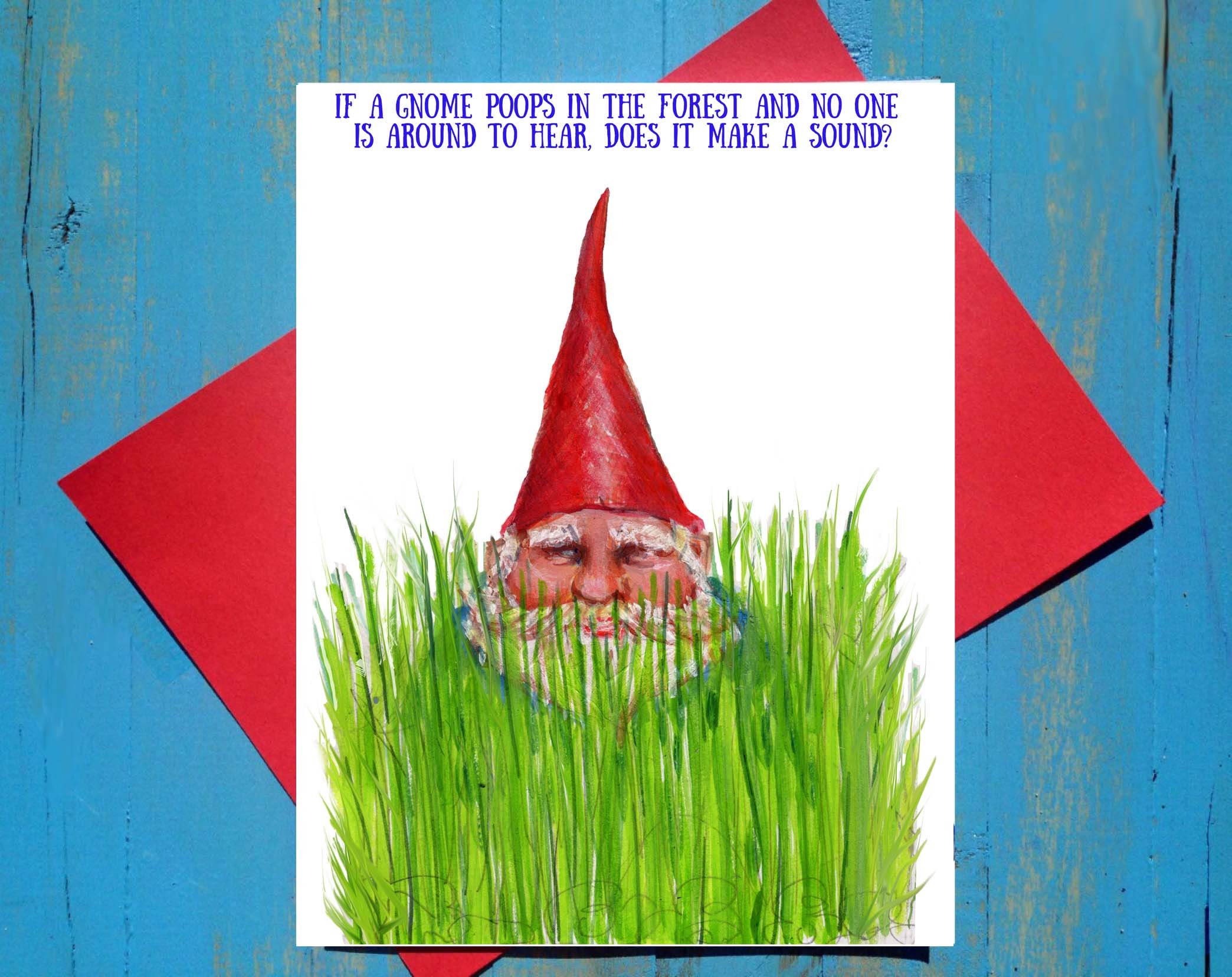Gnome Poop Greeting Card Etsy gnome-poop-greeting-card-etsy