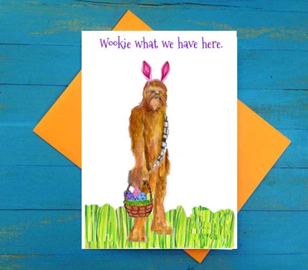Wookie Easter Greeting Card - Etsy